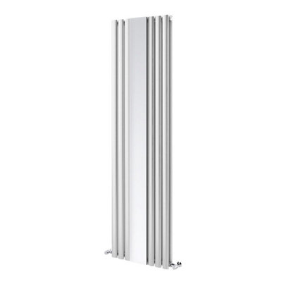 Plum&Clay Orion White Vertical Mirror Radiator (H)1800mm (W)500mm