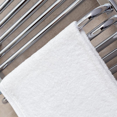 Plum&Clay Pascal Chrome Heated Towel Rail (H)1400mm (W)550mm