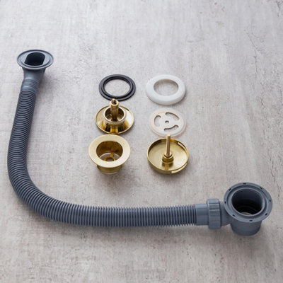 Plum&Clay Polished Gold Bath Click Clack Waste