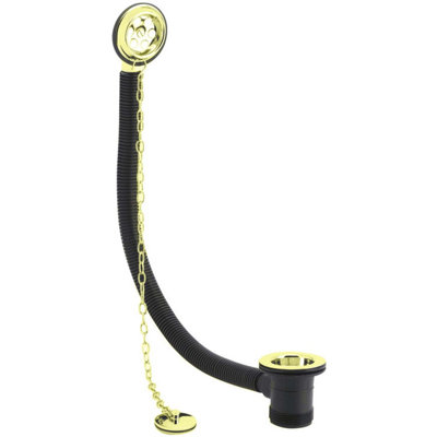 Plum&Clay Polished Gold Bath Plug & Link Chain