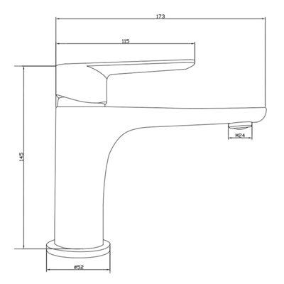 Plum&Clay Ramsay Chrome Deck-Mounted Basin Mono Mixer Tap with Waste
