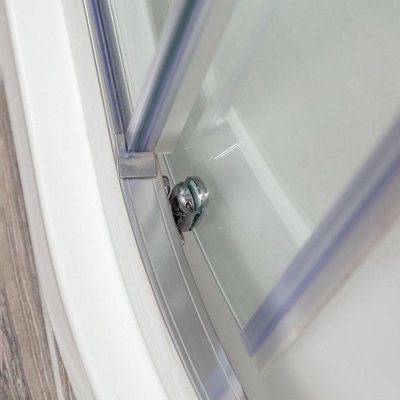 Plum&Clay Riven Sliding Double Door Quadrant Enclosure (L)1200mm (W)800mm