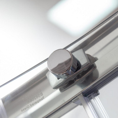 Plum&Clay Riven Sliding Double Door Quadrant Enclosure (L)900mm (W)900mm