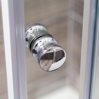 Plum&Clay Riven Sliding Double Door Quadrant Enclosure (L)900mm (W)900mm