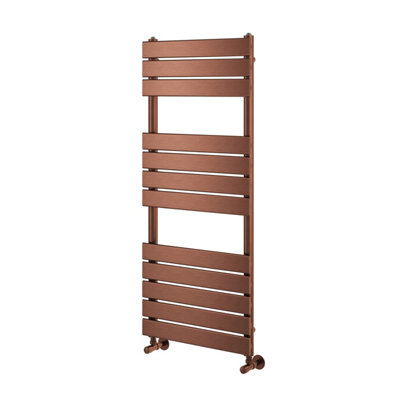 Plum&Clay Ruby Flat Panel Brushed Orange Bronze Heated Towel Rail ...
