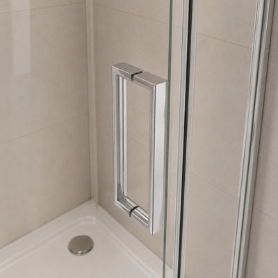 Plum&Clay Solero Chrome Sliding Door Right Hand Quadrant Shower ...