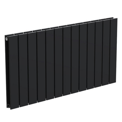 Plum&Clay Solix Black Aluminium Horizontal Double Panel Radiator (H ...