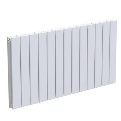 Plum&Clay Solix White Aluminium Horizontal Double Panel Radiator (H ...