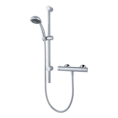 Plum&Clay Trieste Thermostatic Bar Valve with Shower Slide Rail Kit ...
