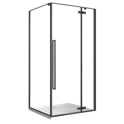 Plum&Clay Tulla Black Shower Side Panel (W)800mm