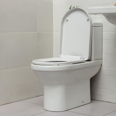 Plum&Clay Vesper White Ceramic Close Coupled Toilet with Anti Bacterial ...