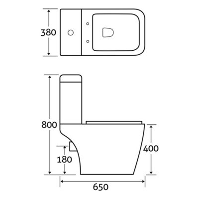 Plum&Clay Warren Modern Anti Bacterial Ceramic Close Coupled Toilet ...