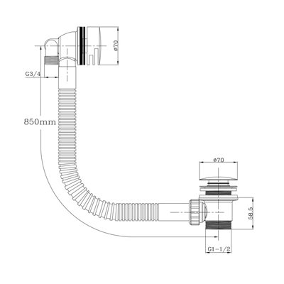 Plum&Clay Zoia Black Double Outlet Thermostatic Valve with Round ...