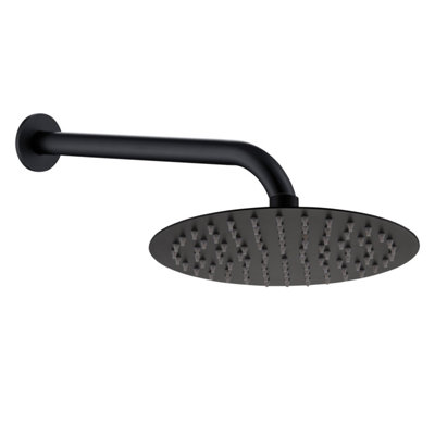 Plum&Clay Zoia Black Single Outlet Thermostatic Valve with Round ...