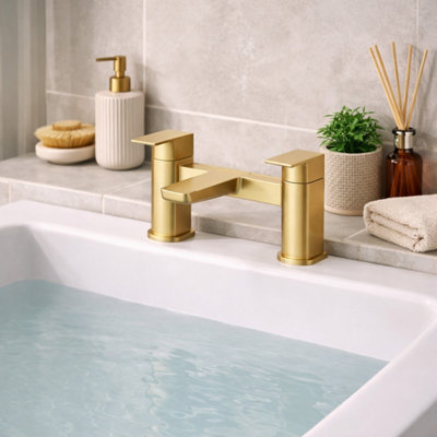 Plum&Clay Zoia Brushed Gold Bath Filler Tap