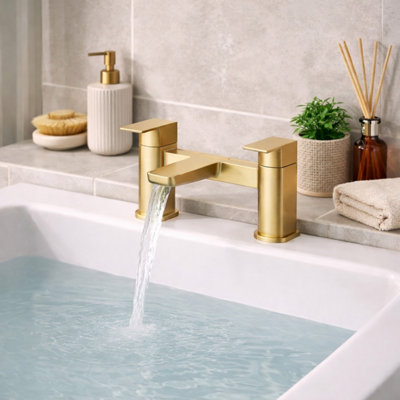 Plum&Clay Zoia Brushed Gold Bath Filler Tap