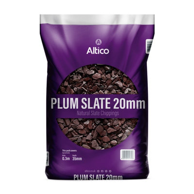 Plum Slate Natural Stone Chippings 15-35mm Garden Gravel Patio Rock ...