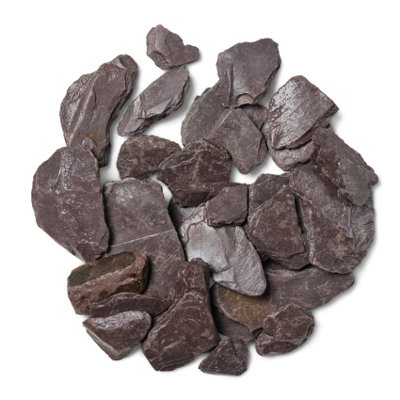 Plum Slate Natural Stone Chippings 15-35mm Garden Gravel Patio Rock ...