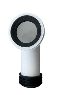 PlumbEZ 90 Degree Bent WC Toilet Pan Connector 4" (100mm/110mm), Rigid ...
