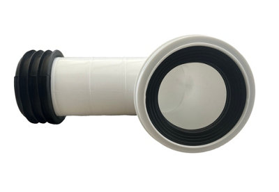 PlumbEZ 90 Degree Bent WC Toilet Pan Connector 4" (100mm/110mm), Rigid ...