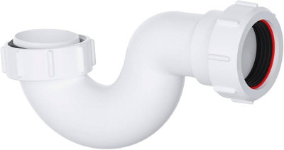 PlumbEZ Shallow P Trap 40mm (1.5") Bath and Shower Trap with Universal ...