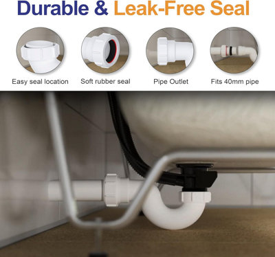 PlumbEZ Shallow P Trap 40mm (1.5") Bath and Shower Trap with Universal ...