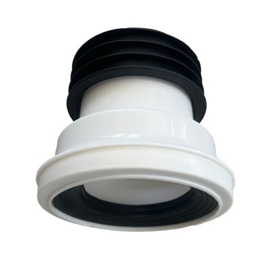 PlumbEZ Straight WC Toilet Pan Connector 4" (100mm/110mm), Rigid Waste ...