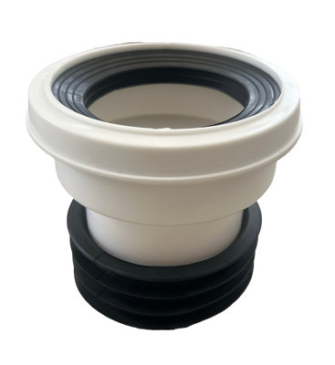 PlumbEZ Straight WC Toilet Pan Connector 4" (100mm/110mm), Rigid Waste ...