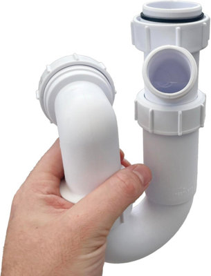 PlumbEZ Telescopic Adjustable Twin Nozzle Swivel P Trap 40mm (1.5 ...