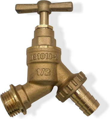 PlumbEZ WRAS 1/2" BSP Brass Garden Tap, BS1010 Compliant Outside Tap ...