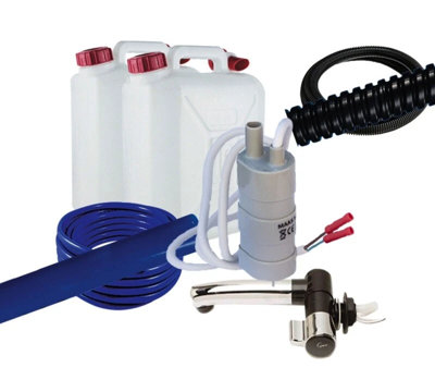 Plumbing Kit Sink Tap Pump with 10L Water Containers for Smev Sink