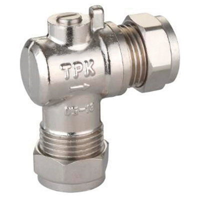 Plumbright Full Flow Isolation Valve Angled 15mm