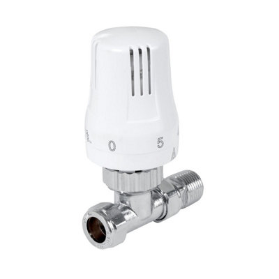 Plumbright Straight TRV White 15mm C04167N029B