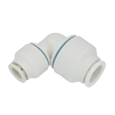 Plumbright White Plastic Push-Fit 15mm x 10mm Elbow Reducer SPE6761M