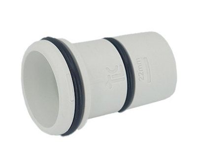 Plumbright White Plastic Push-Fit 22mm Double Seal Insert NDSI22M
