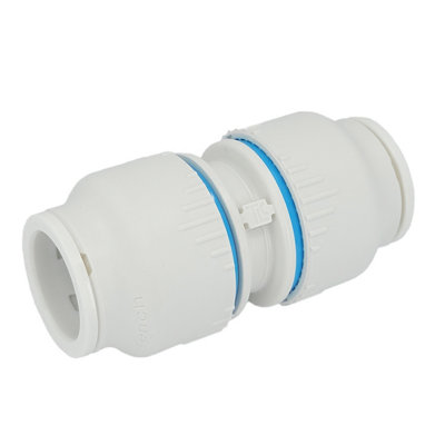 Plumbright White Plastic Push-Fit 22mm Straight Coupler SPU6744M