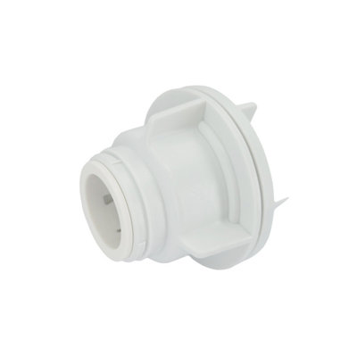 Plumbright White Plastic Push-Fit Tank Connector 28mm White ATC00M