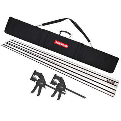 Plunge Saw Accessories 1 x 1.5m Guide Rail with Bag & Clamp Set