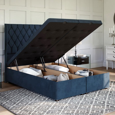 Plush Marine Ottoman Divan 5FT King Size End Lift Ottoman