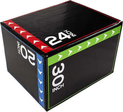 Plyometric Box Jumping Exercise, BalanceFrom 20 x 24 x 30 Inch Foam, 60 lbs