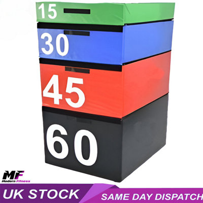 Plyometric Jump Box Set Stackable Soft Foam Boxes for Home and Gym