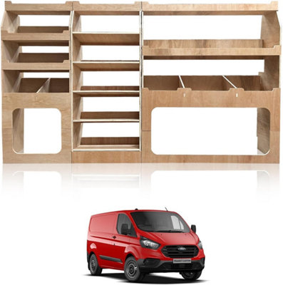 Plywood Racking for Ford Transit Custom 2013-2023 SWB L1 Shelving XL ...
