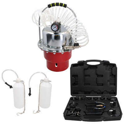 Pneumatic Air Portable Pressure Brake + Clutch Bleeder Bleeding Kit ...