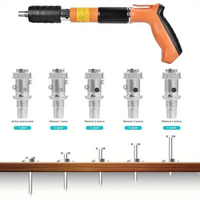Pneumatic Nail Gun for Woodworking, 4-speed Power, Nail Wall Fixing ...