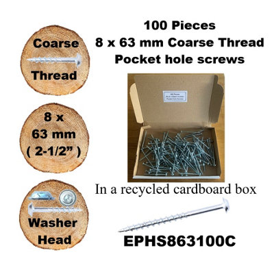 63mm pocket hole screws store