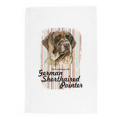 Pointer Tea Towel - Novelty Dog Themed Gift Kitchen Linen/Dish Cloth ...