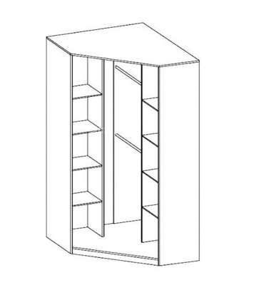 POK Corner Wardrobe (H)1930mm (W)950mm (D)950mm - Space Saving Children ...