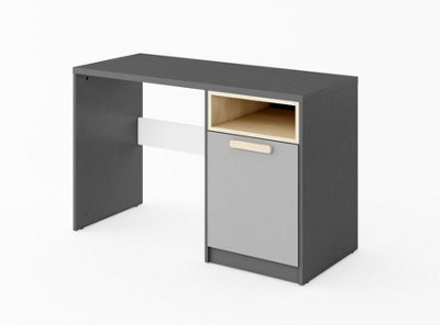 POK Modern Grey & White Desk (H)750mm (W)1200mm (D)500mm - Children's ...