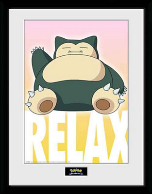 Pokémon Snorlax 30 x 40cm Framed Collector Print | DIY at B&Q