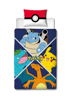 Pokemon Divide Single Panel Duvet and Pillowcase Set